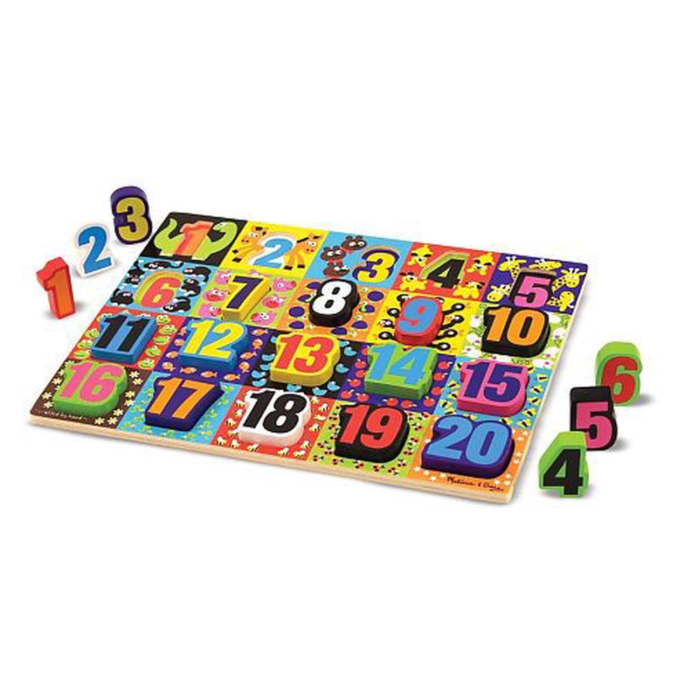 Melissa & Doug Jumbo Numbers Wooden Chunky Puzzle | Buy online at The Nile