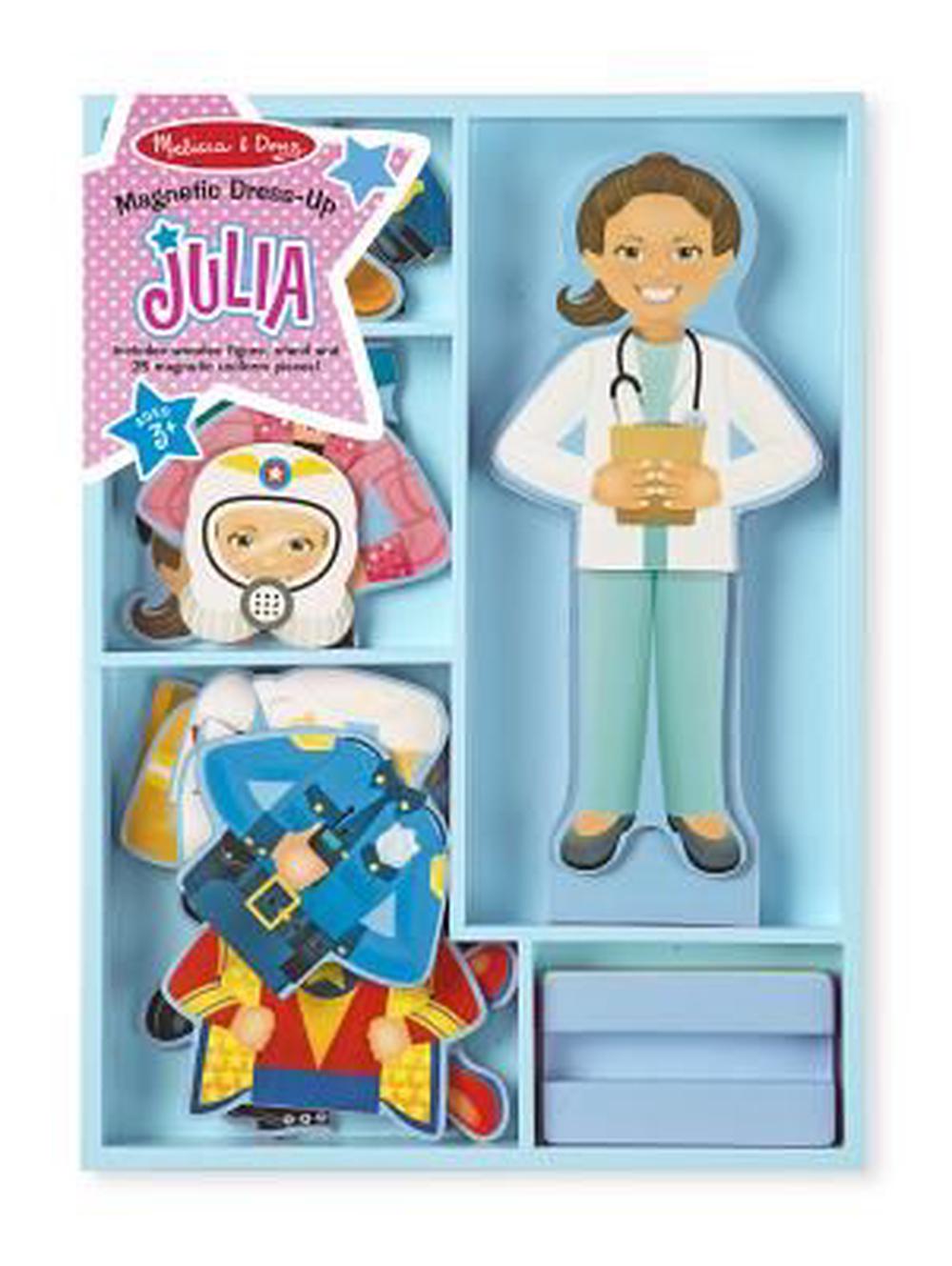 Melissa Doug Julia Magnetic Dress Up Wooden Doll Pretend Play Set 25 pcs Buy online at The Nile