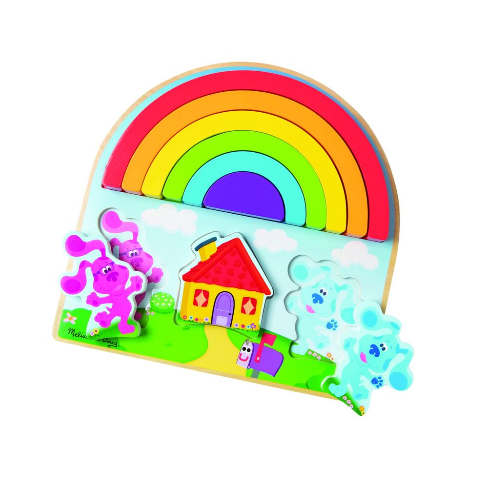 Melissa & Doug Blue'S Clues & You - Wooden Rainbow Stacker Puzzle, 9 ...