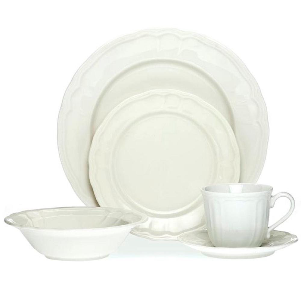 Noritake Baroque White Dinner Set, 20 Piece | Buy online at The Nile