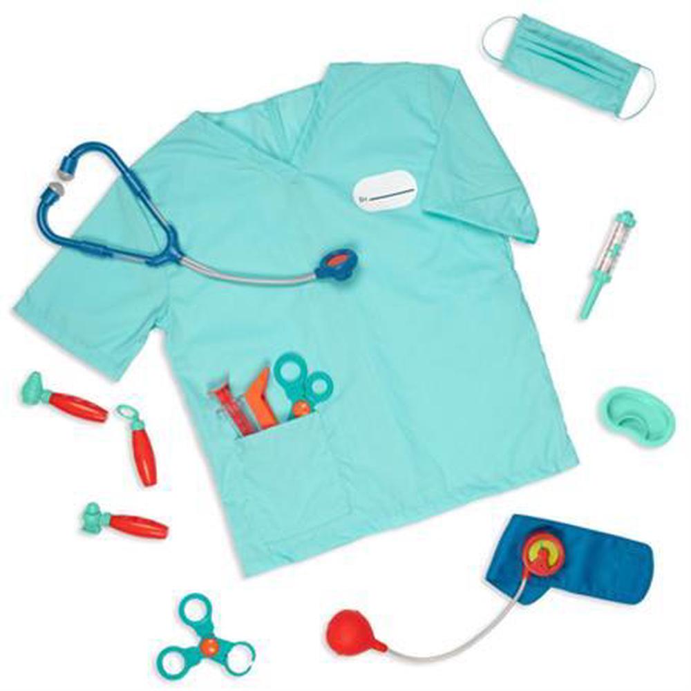 Battat Deluxe Doctor Roleplay Set With Scrubs, Top & Mask | Buy online ...