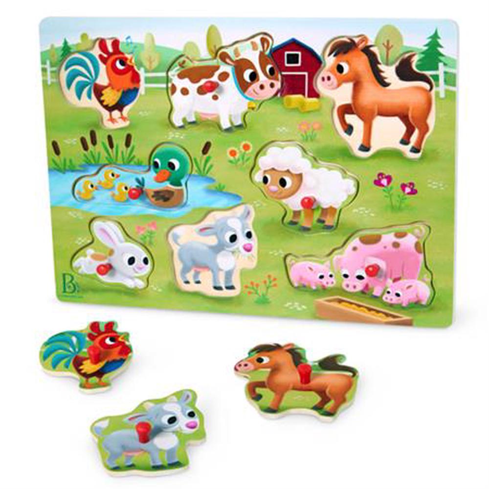 B. Farm Animal Wooden Jigsaw Puzzle, 8 Piece | Buy online at The Nile