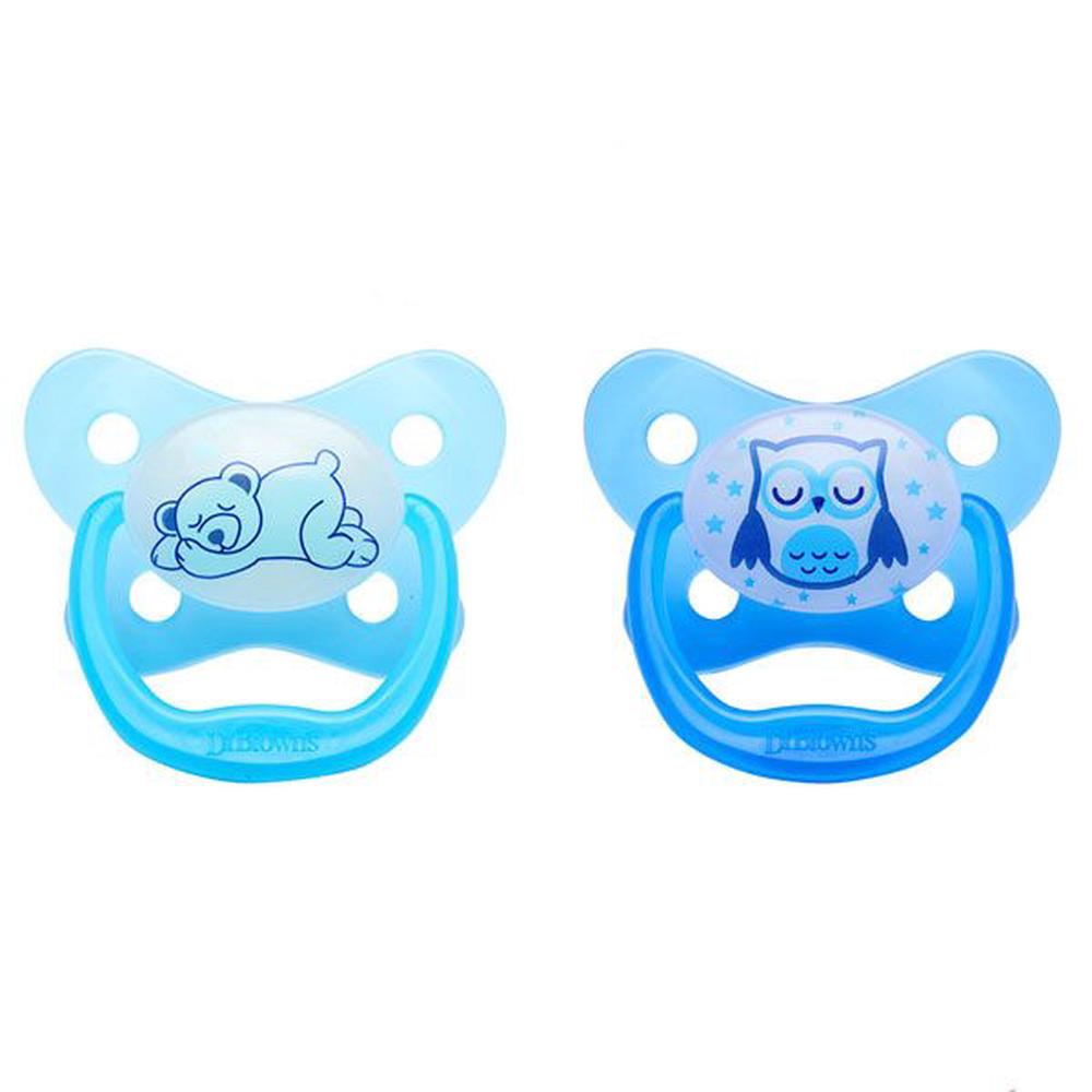 Dr. Brown's PreVent Glow In The Dark Stage 3 Pacifier, 2 Pack (Blue ...