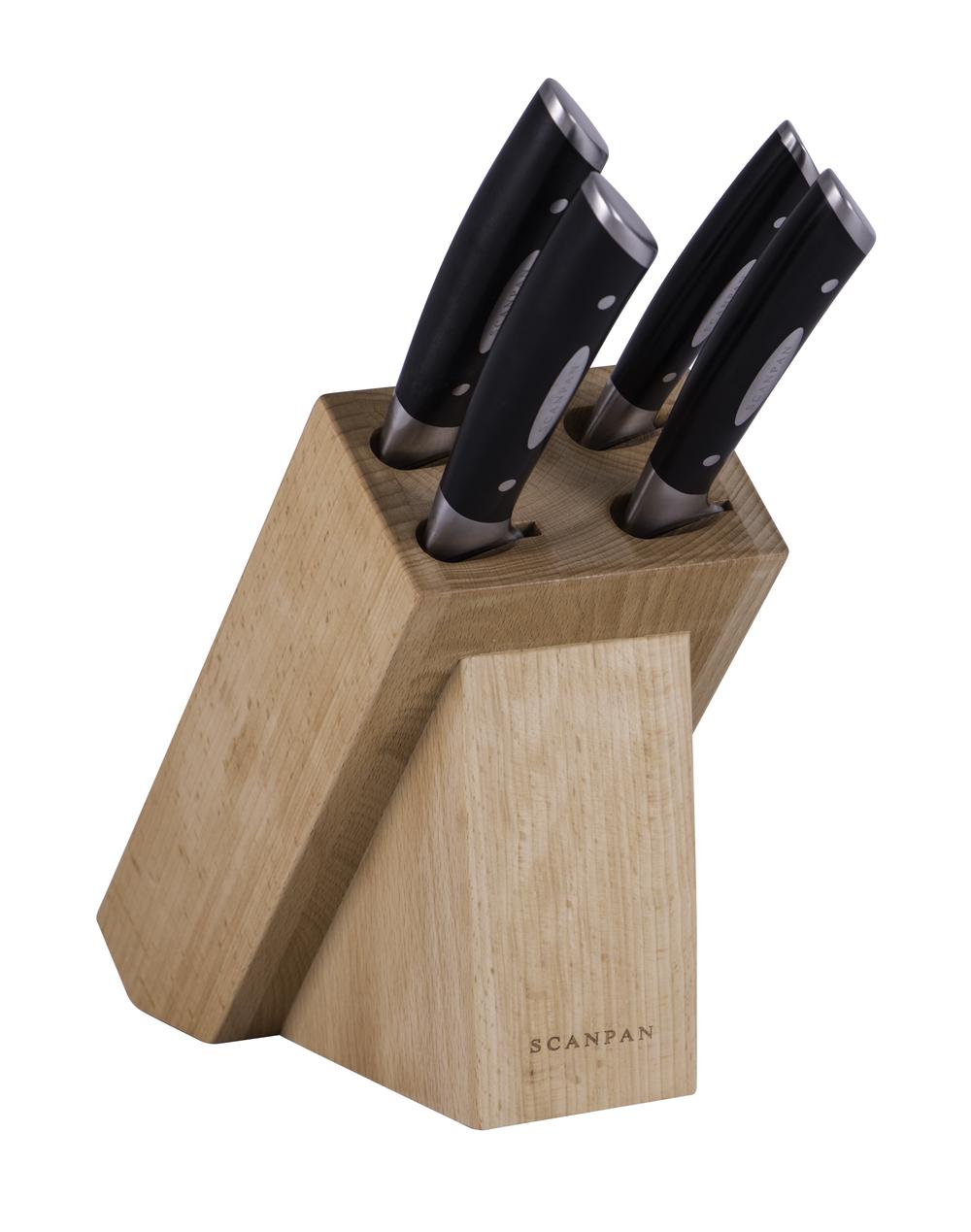 Scanpan Classic Euro Knife Block Set, 5 Piece | Buy online at The Nile