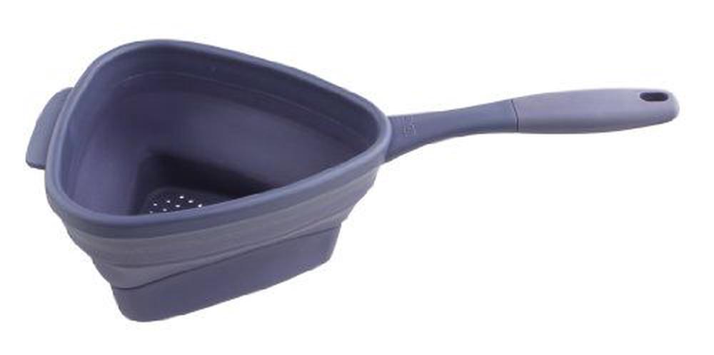 Dexas Collapsible TPE Triangle Strainer, Purple | Buy online at The Nile