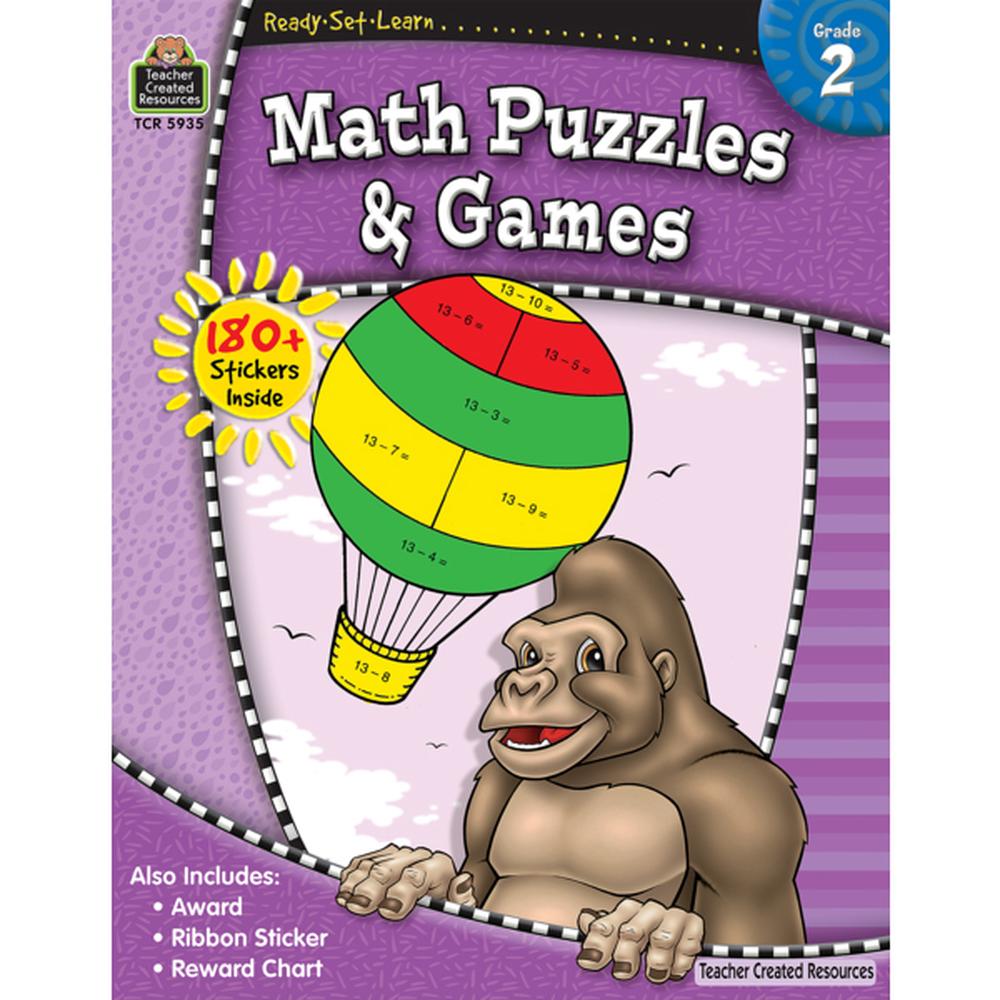 Teacher Created Resources Math Puzzles & Games Ready Set Learn Book ...