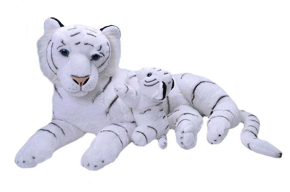 Wild Republic Jumbo Mum & Baby (Tiger White) - 75cm | Buy online at The ...