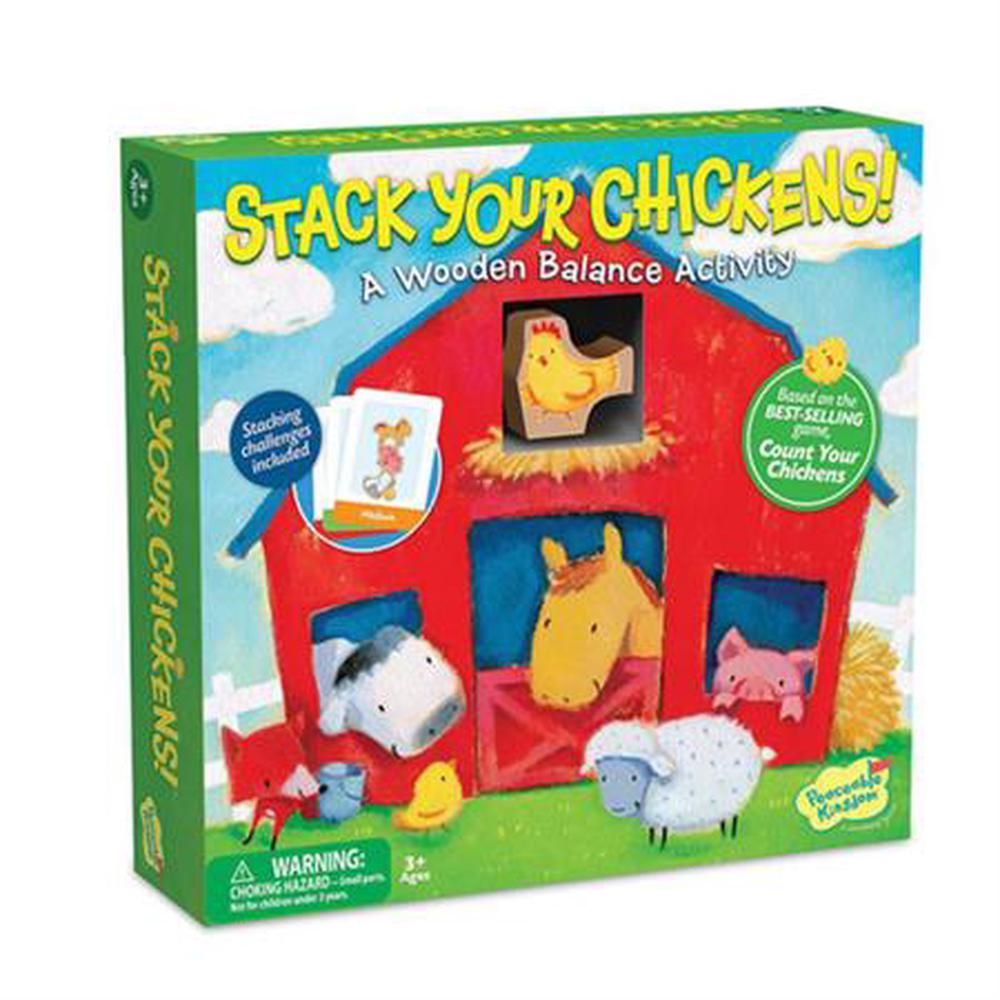 Peaceable Kingdom Stack Your Chickens Wooden Balance Activity | Buy ...