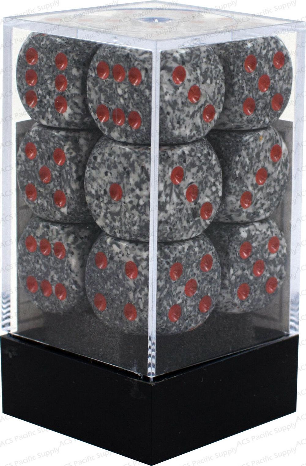 Chessex 12D6 Speckled Granite Dot Dice | Buy online at The Nile