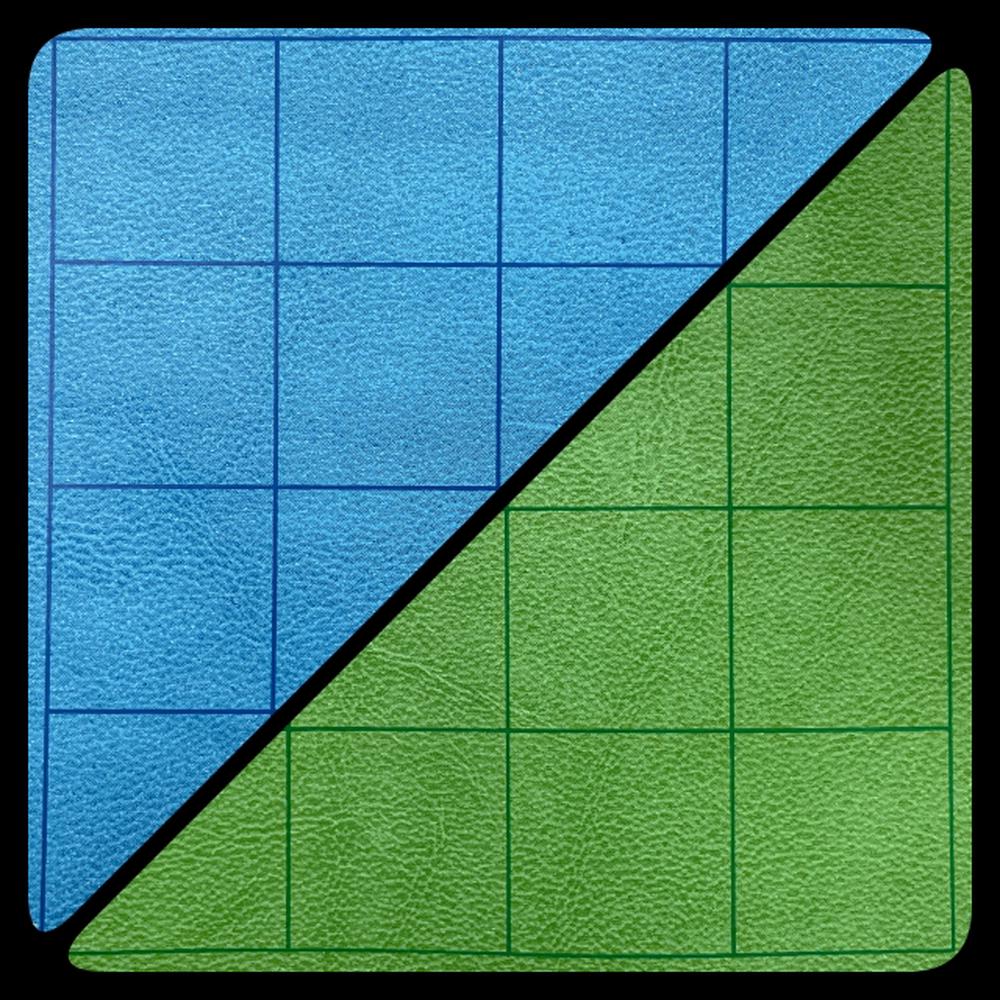 Chessex Reversible Battlemat, Squares (Blue-Green) | Buy online at The Nile