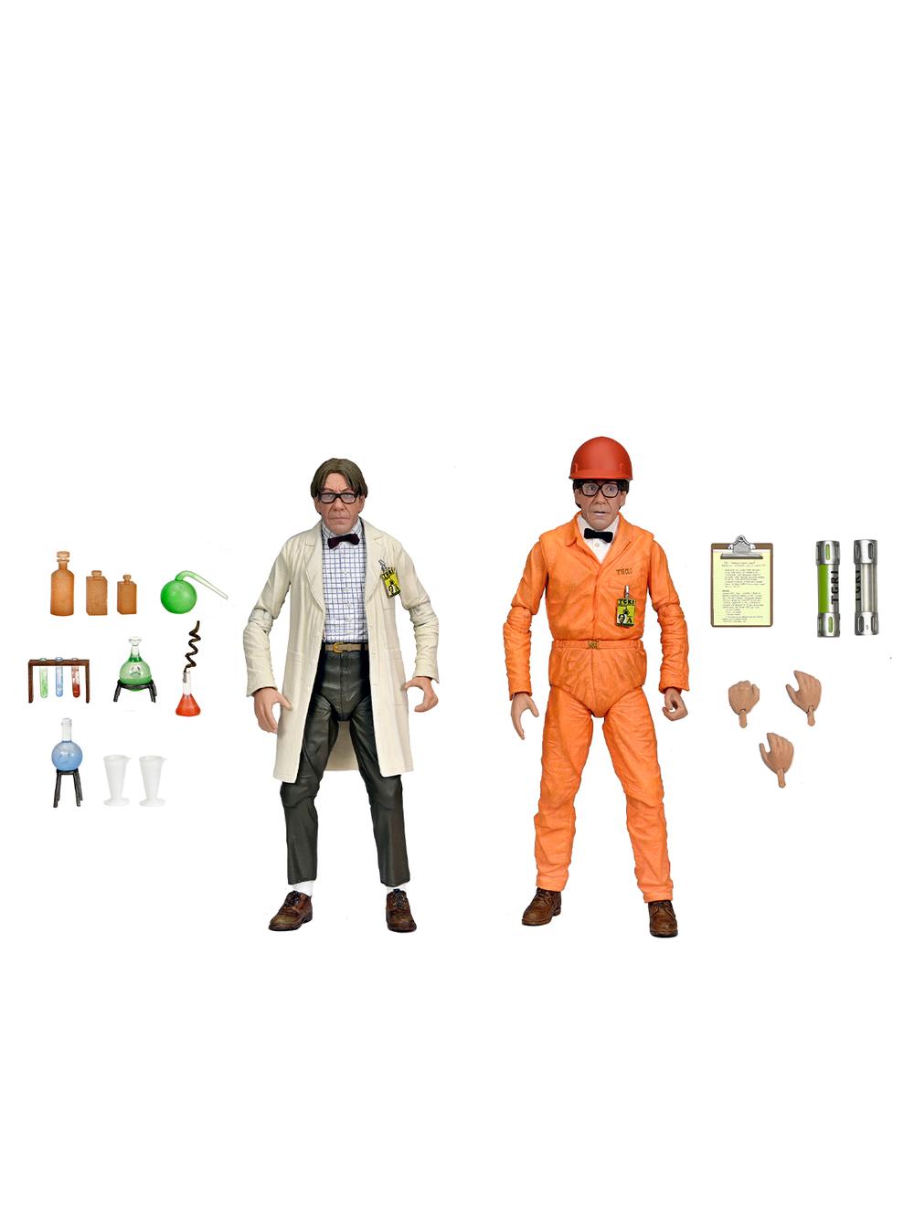 NECA TMNT Lab Coat & Hazmat Suit Professor Perry Scale Action Figures ...