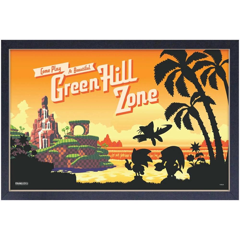 Pyramid America Sonic the Hedgehog Beautiful Zone Framed Art Print ...