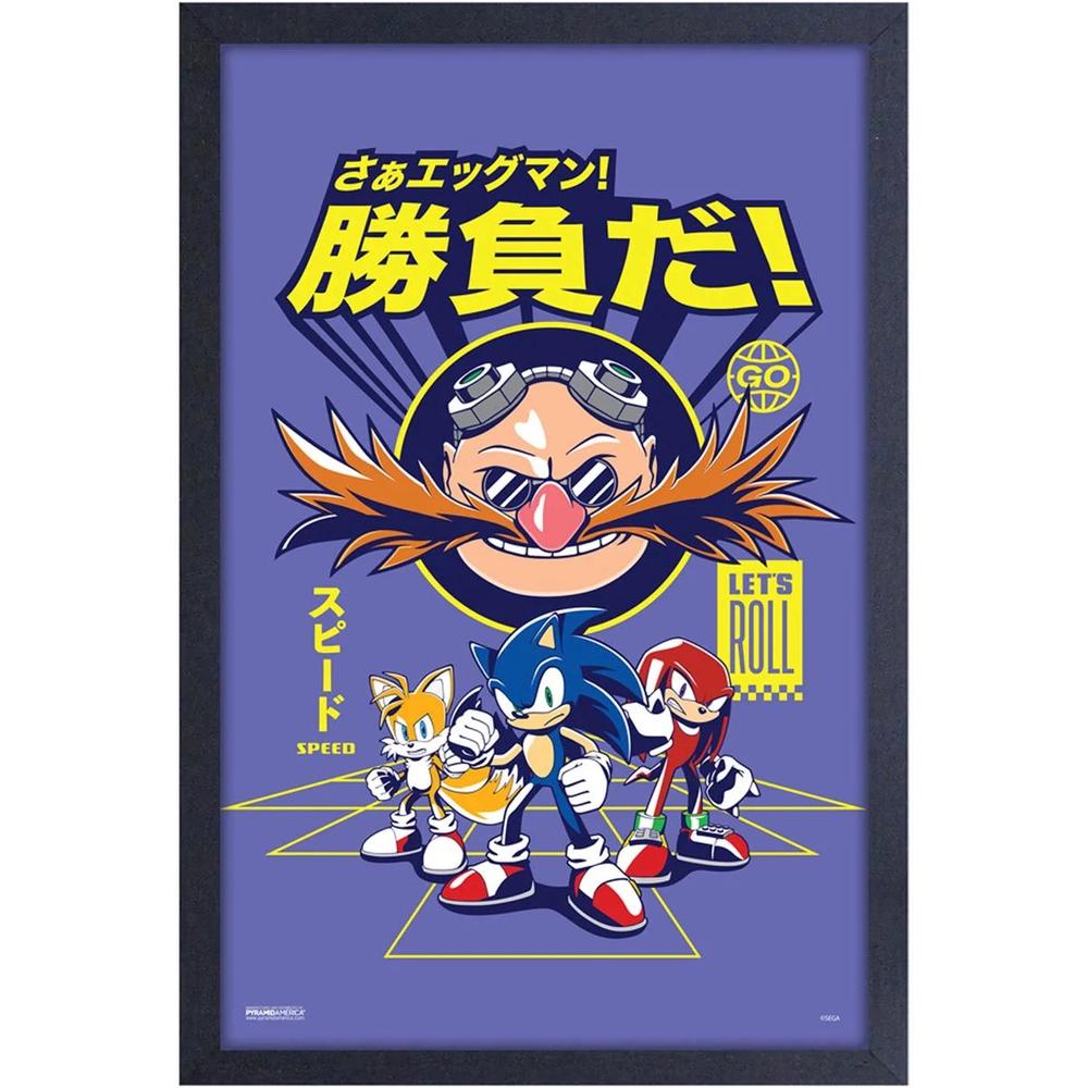 Pyramid America Sonic the Hedgehog - Let's Roll Framed Art Print | Buy ...