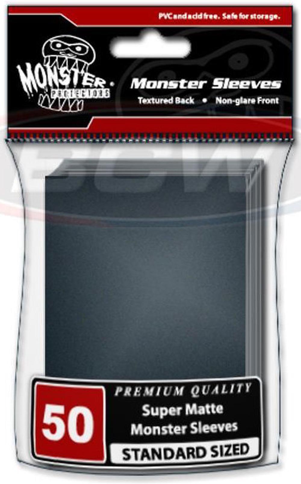 BCW Monster Deck Protectors Standard, 50 Pack (Matte Black) | Buy ...