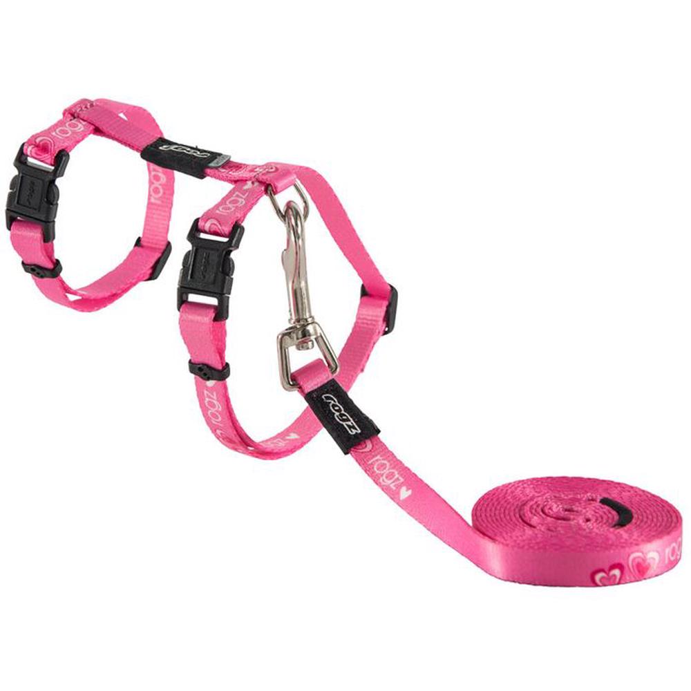 Rogz Kiddycat Harness & Lead Set (Pink) - 11mm | Buy online at The Nile