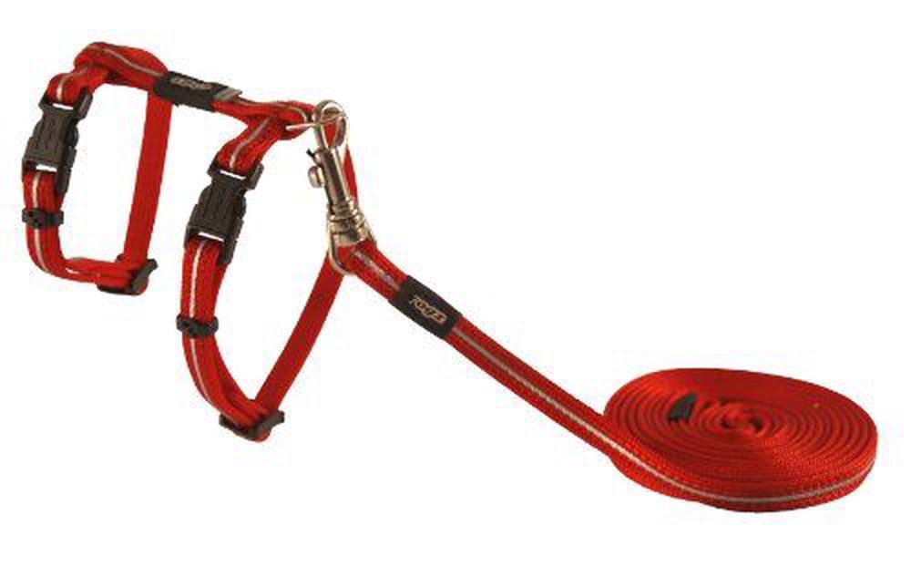 Rogz Catz AlleyCat Reflective Adjustable Kitten H-Harness & Lead Set ...
