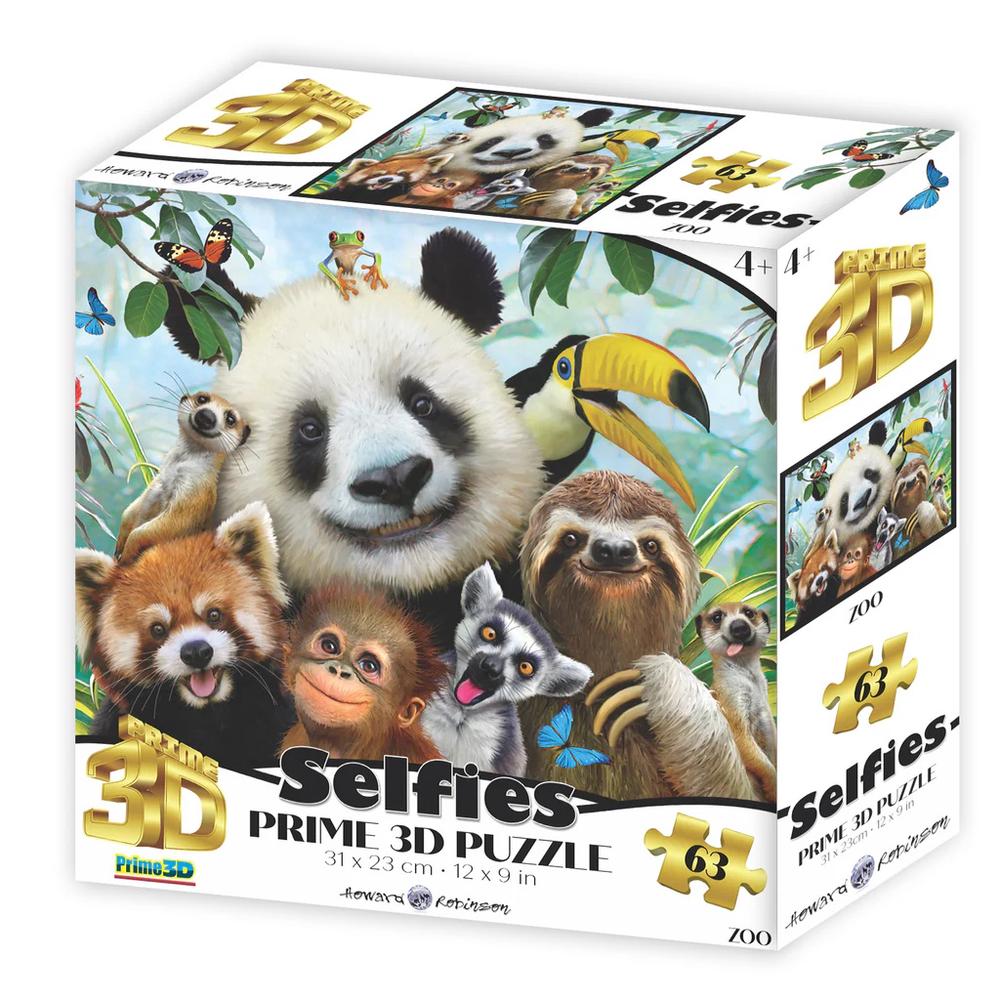 Prime 3D Zoo Selfie, Howard Robinson Lenticular Puzzle, 63pc | Buy ...
