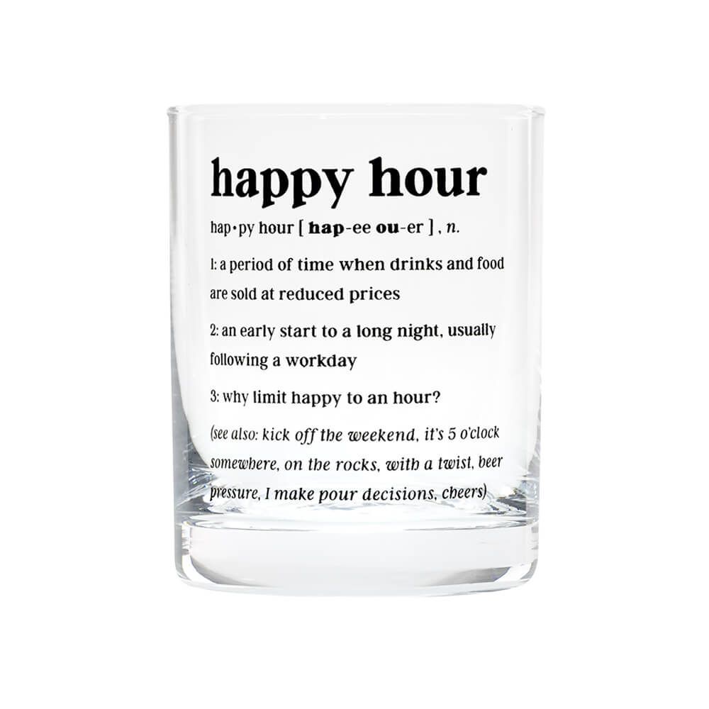 Defined Rocks Glass - Happy Hour | Buy online at The Nile