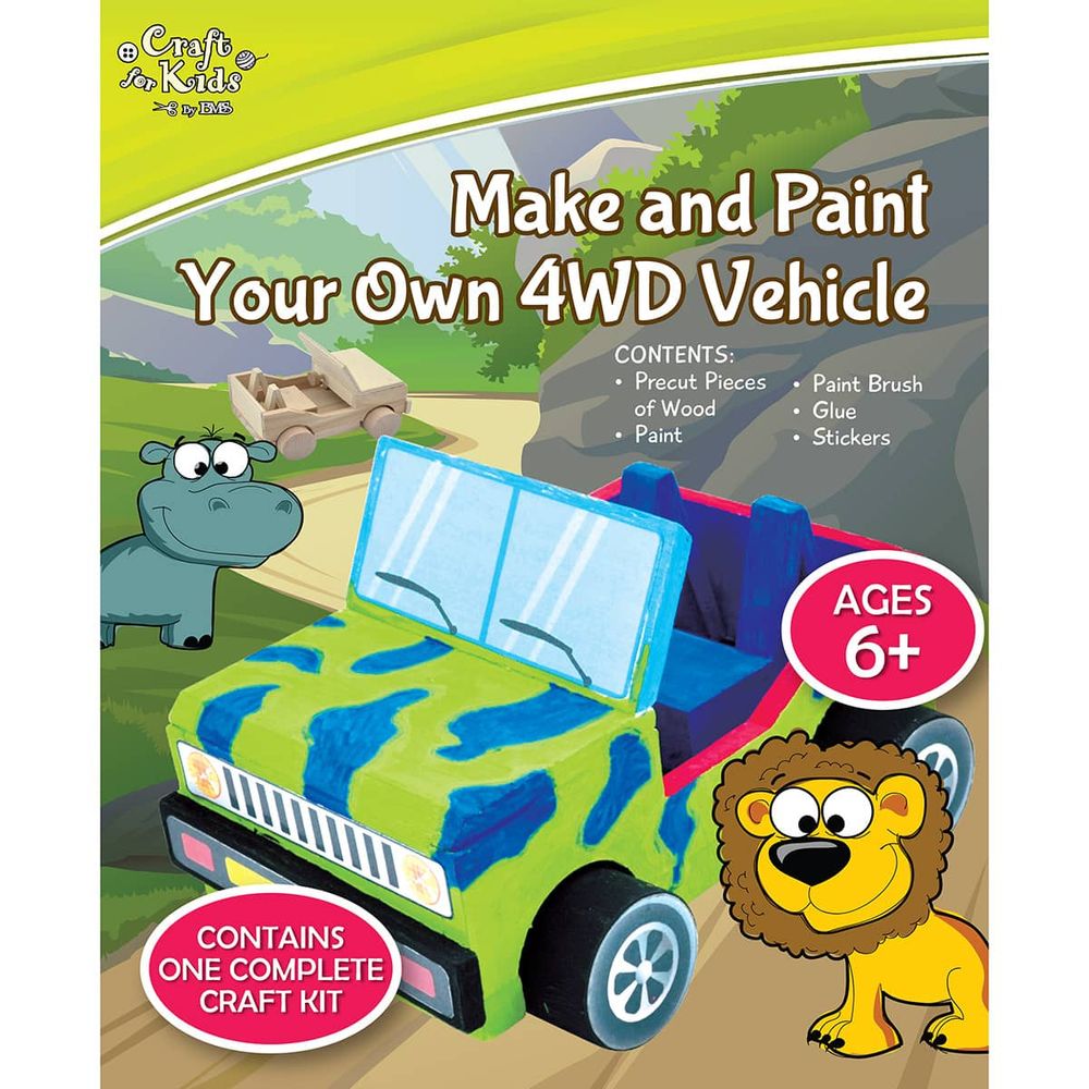 BMS Craft For Kids - Make And Paint Your Own 4WD Vehicle | Buy online ...