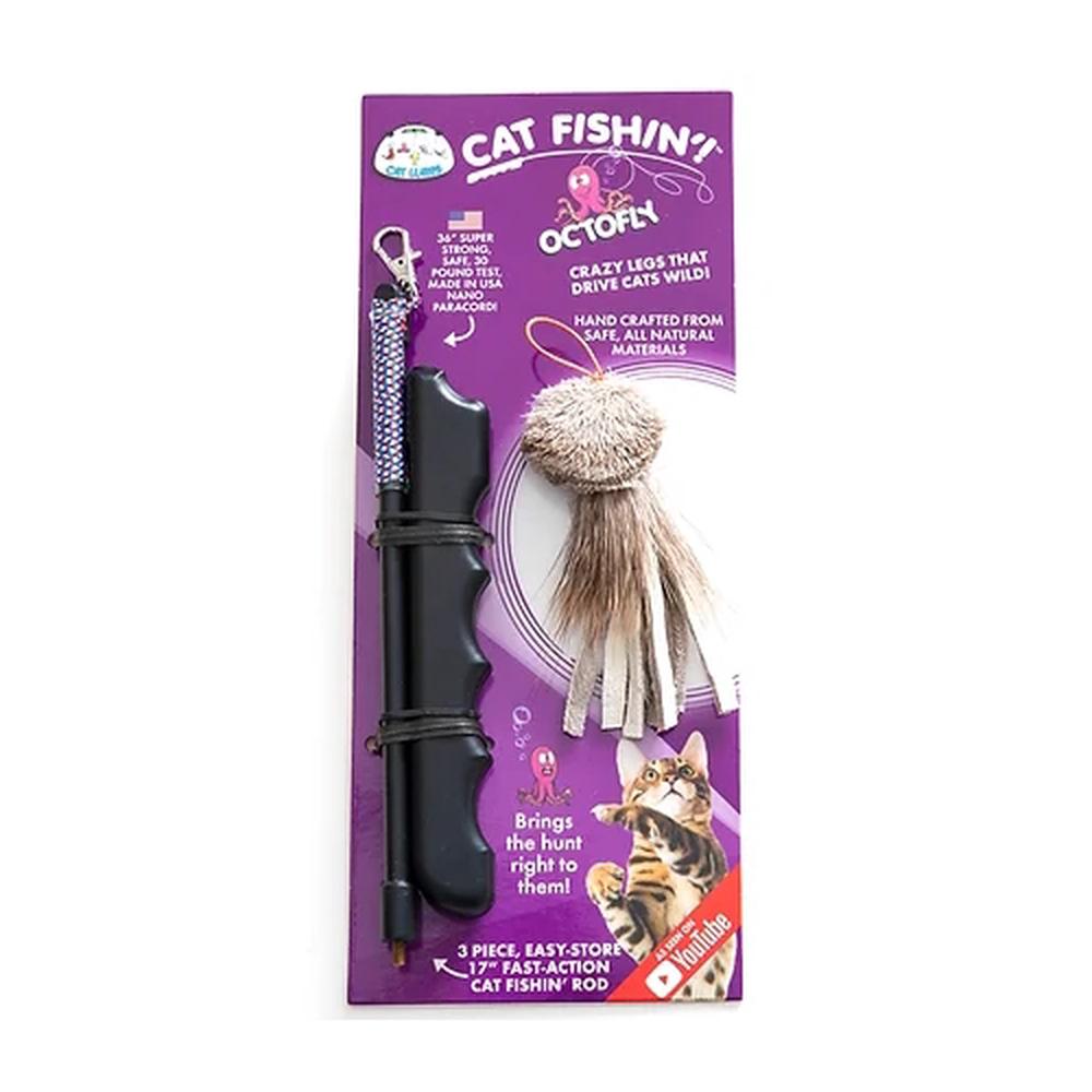 Cat Lures Cat Fishin' Rod Teaser Cat Toy (Octofly) | Buy online at The Nile