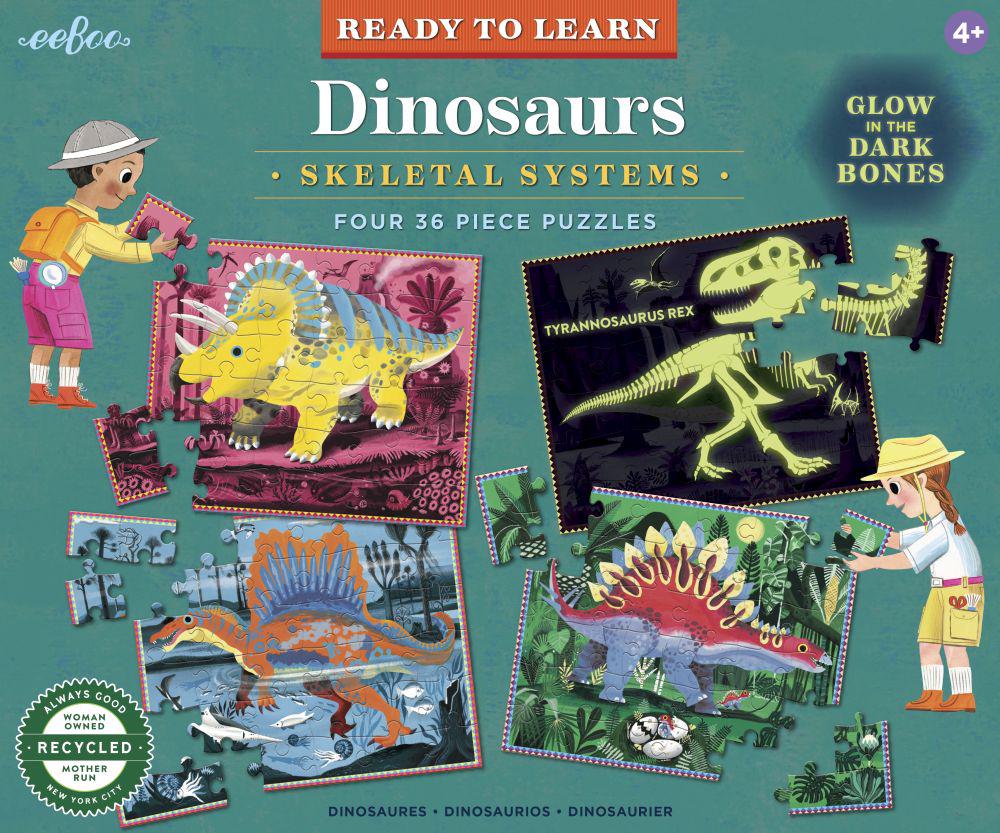 eeBoo Ready to Learn Dinosaurs Glow Puzzle, 36 Piece | Buy online at ...