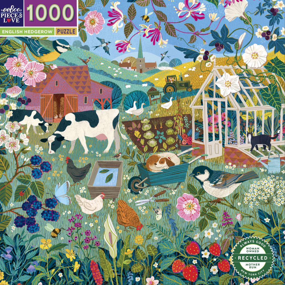 eeBoo English Hedgerow Square Puzzle, 1000 Piece | Buy online at The Nile
