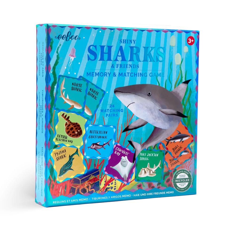eeBoo Memory Matching - Sharks & Friends Shiny | Buy online at Tiny Fox