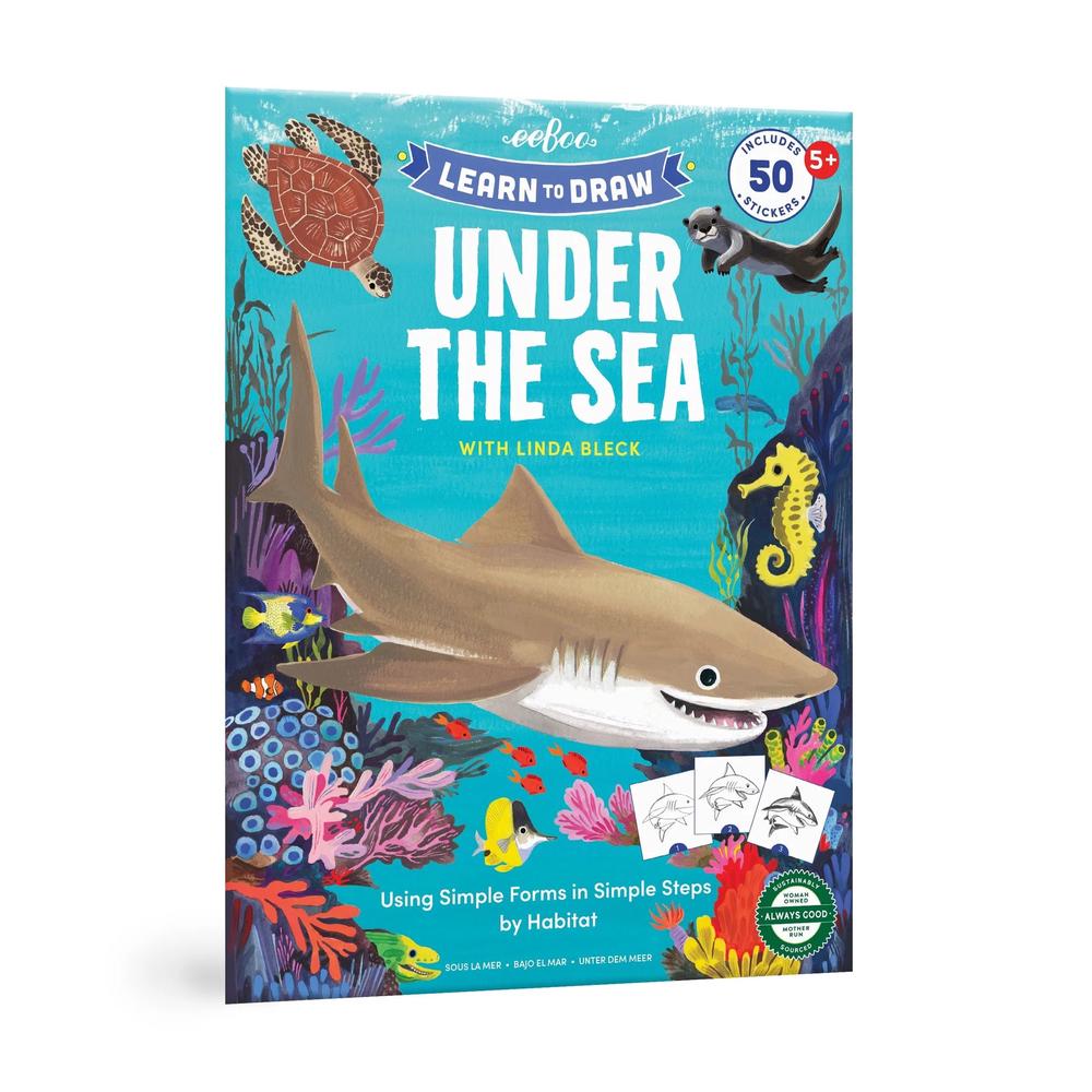 eeBoo Learn to Draw Under the Sea with Stickers Art Book | Buy online ...