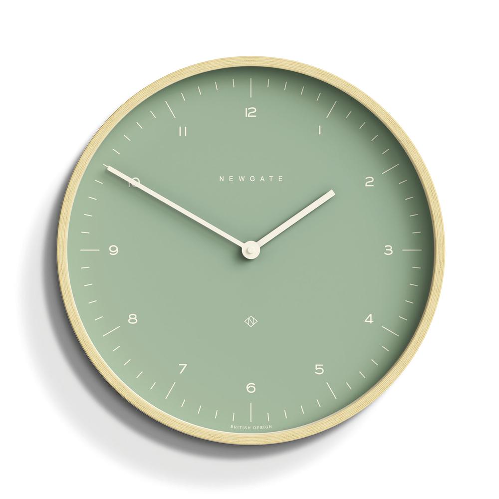 Newgate Mr Clarke Clock Pale Wood Bubble Green Dial 133 | Buy online at ...