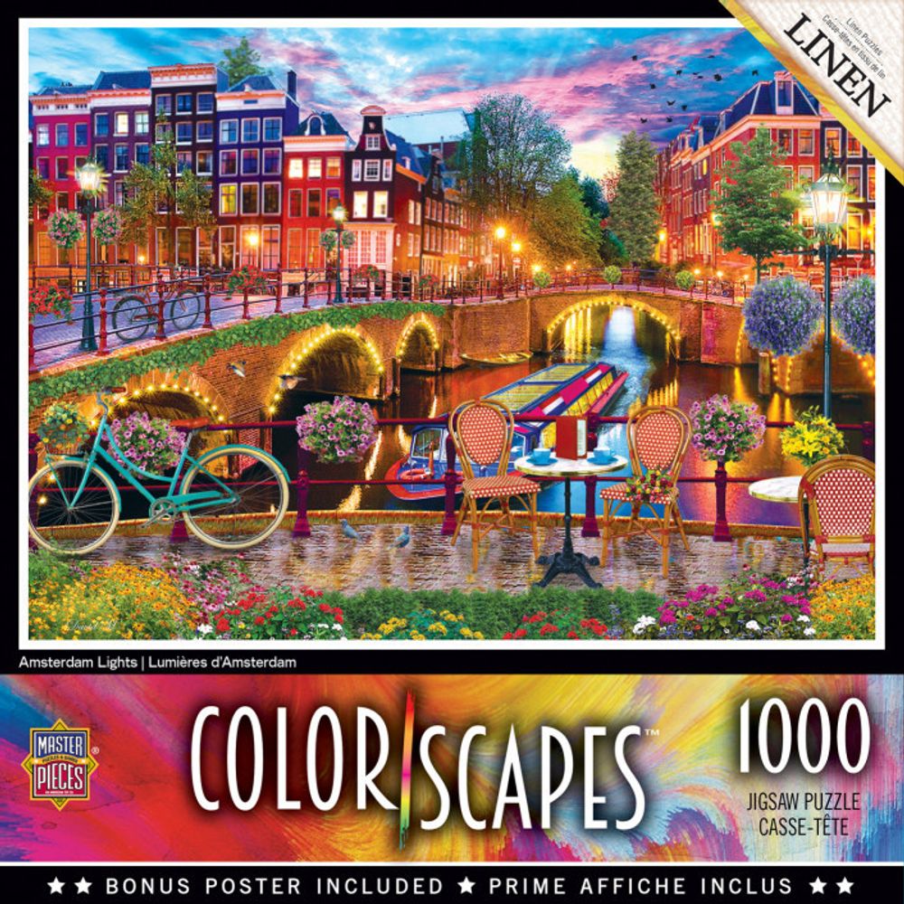 Masterpieces Colorscapes Amsterdam Lights Jigsaw Puzzle, 1000 Piece ...