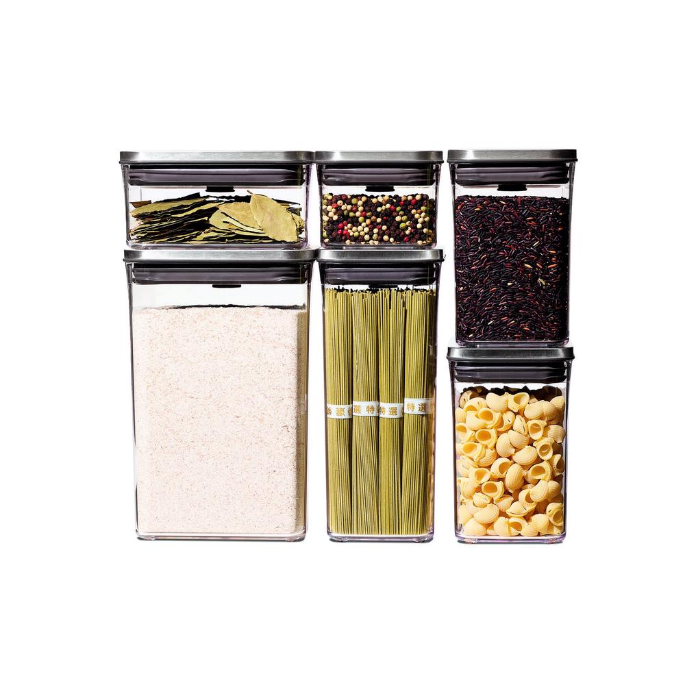 OXO POP 2.0 Steel Container Set, 6 Piece | Buy online at The Nile
