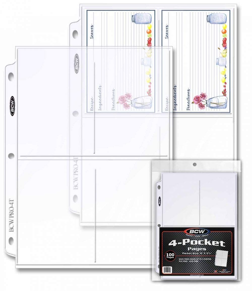 BCW 4 Pocket Protective Pages - Photos (100 Pages Per Box) | Buy online ...