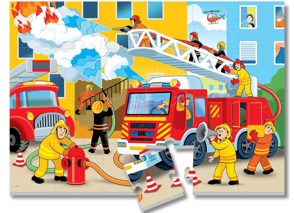 Creative Fire Fighters Floor Puzzle, 24 Piece - 70cm x 100cm | Buy ...