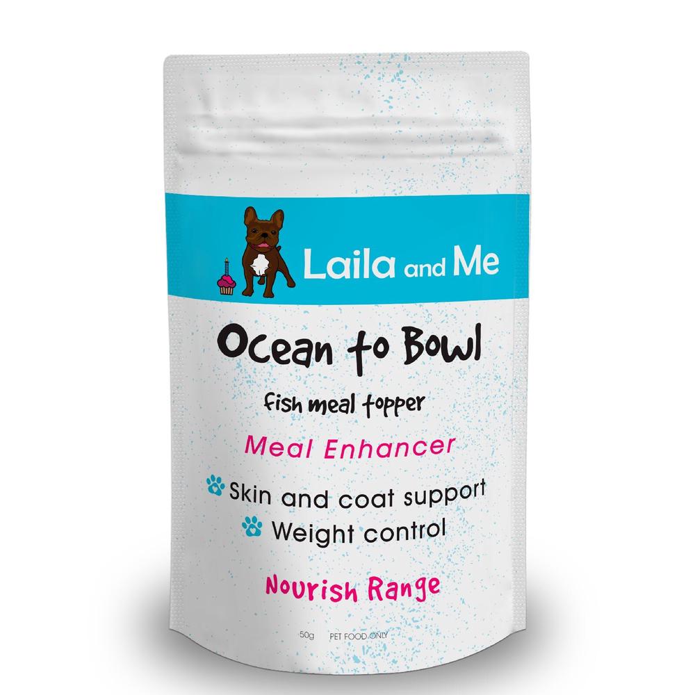 Laila & Me Ocean to Bowl 100% Fish Powder Meal Enhancer for Cats & Dogs ...