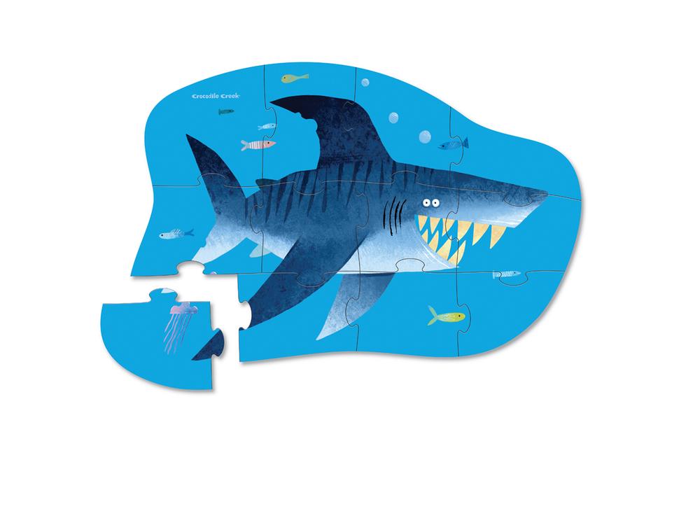 Crocodile Creek Shark City Mini Jigsaw Puzzle, 12 Piece | Buy online at ...