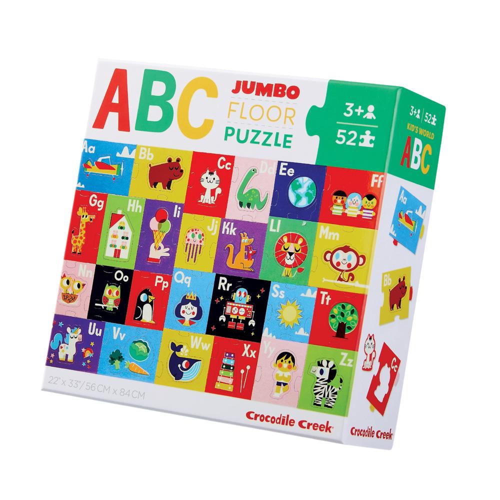Crocodile Creek Let's Learn: Kids World ABC Jumbo Floor Puzzle, 52 ...