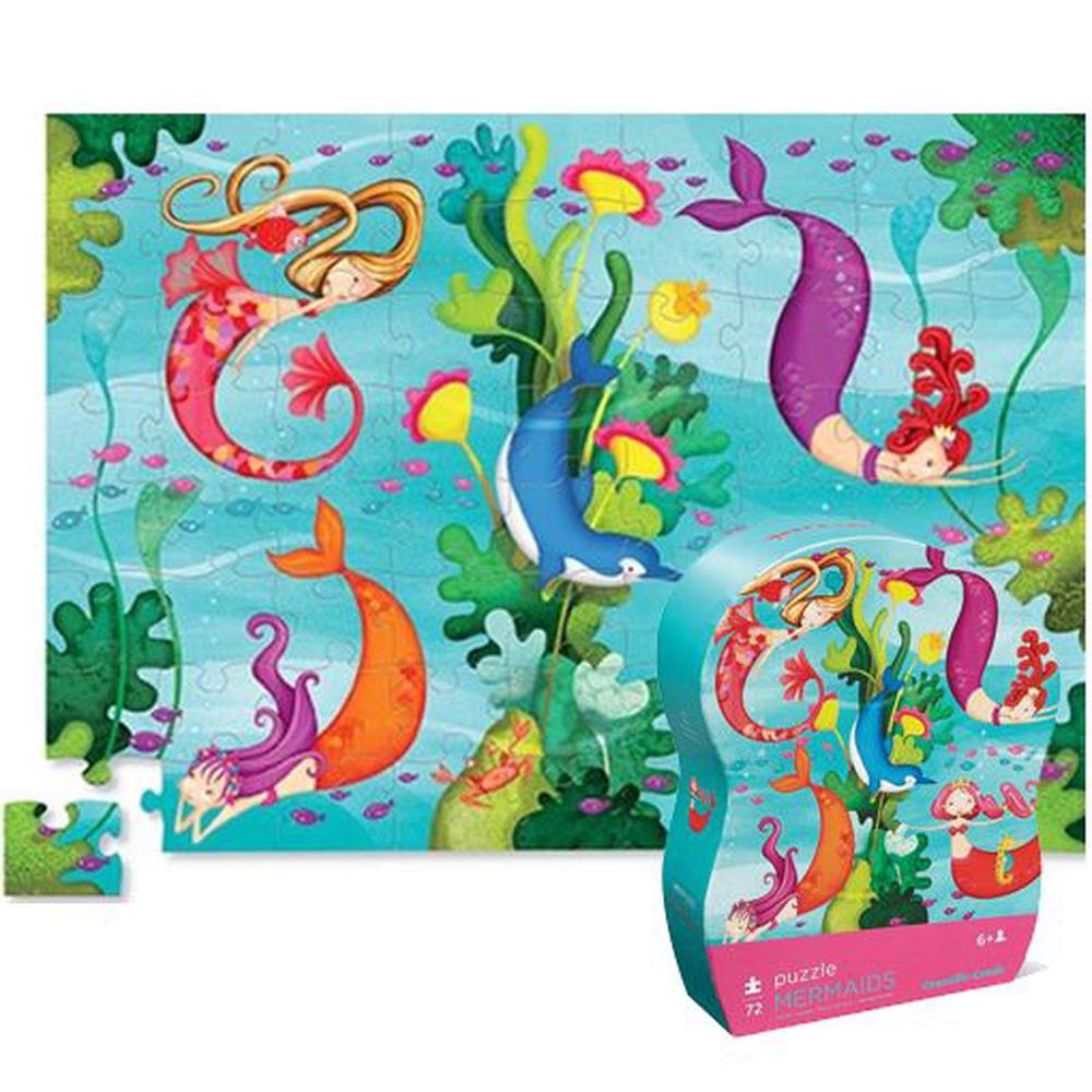 Crocodile Creek Croc Creek - Mermaids Jr. Shaped Box Jigsaw Puzzle, 72 ...