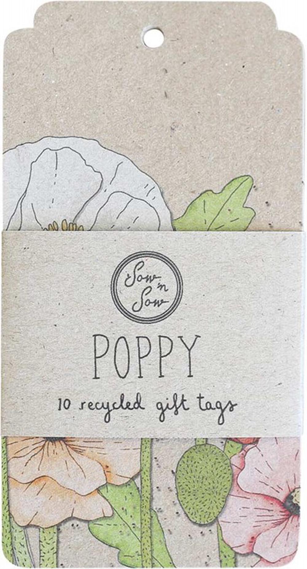 Sow 'n Sow Recycled Gift Tags, 10 Pack (Poppy) | Buy online at The Nile
