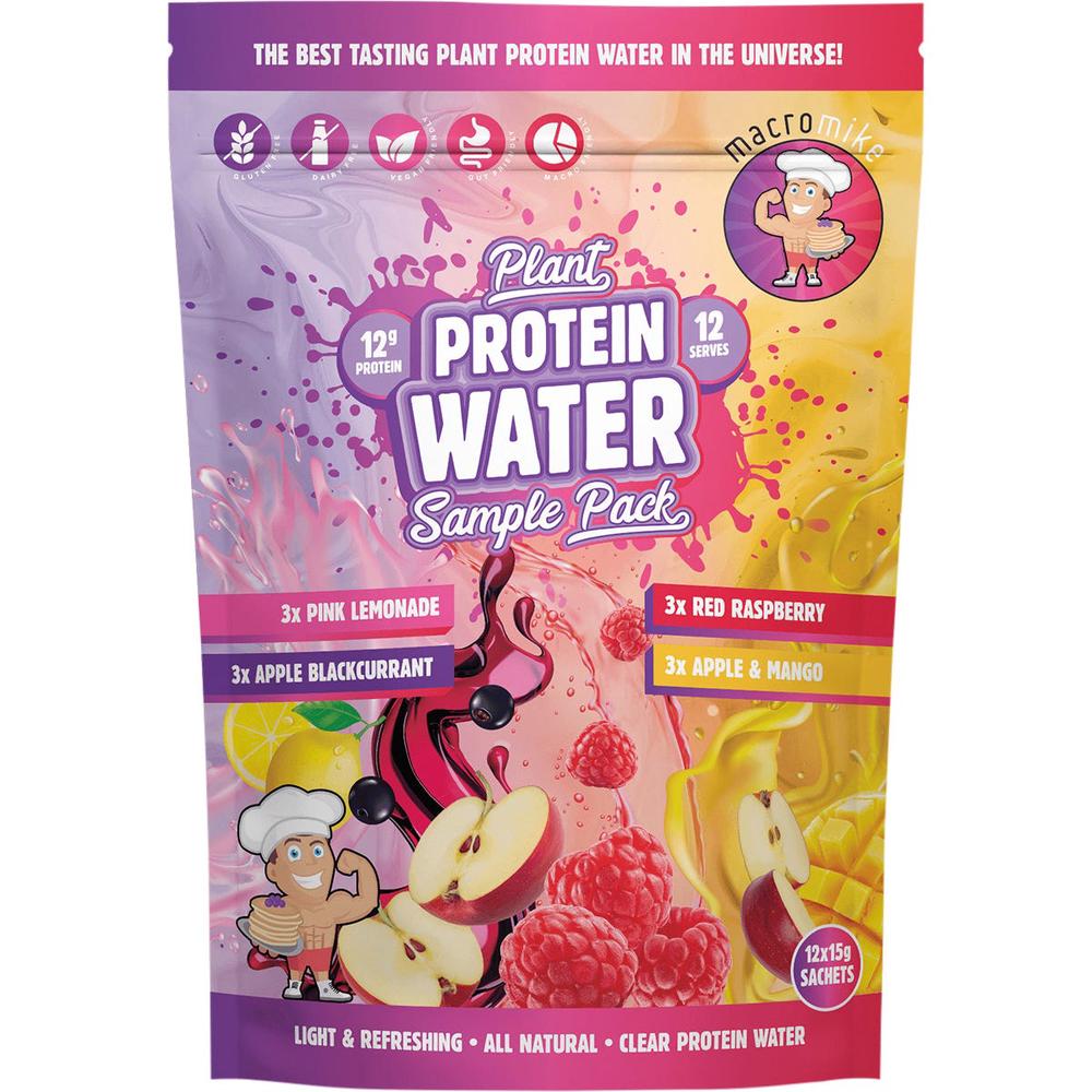 Macro Mike Plant Protein Water Sample Pack - 12x15g | Buy online at The ...