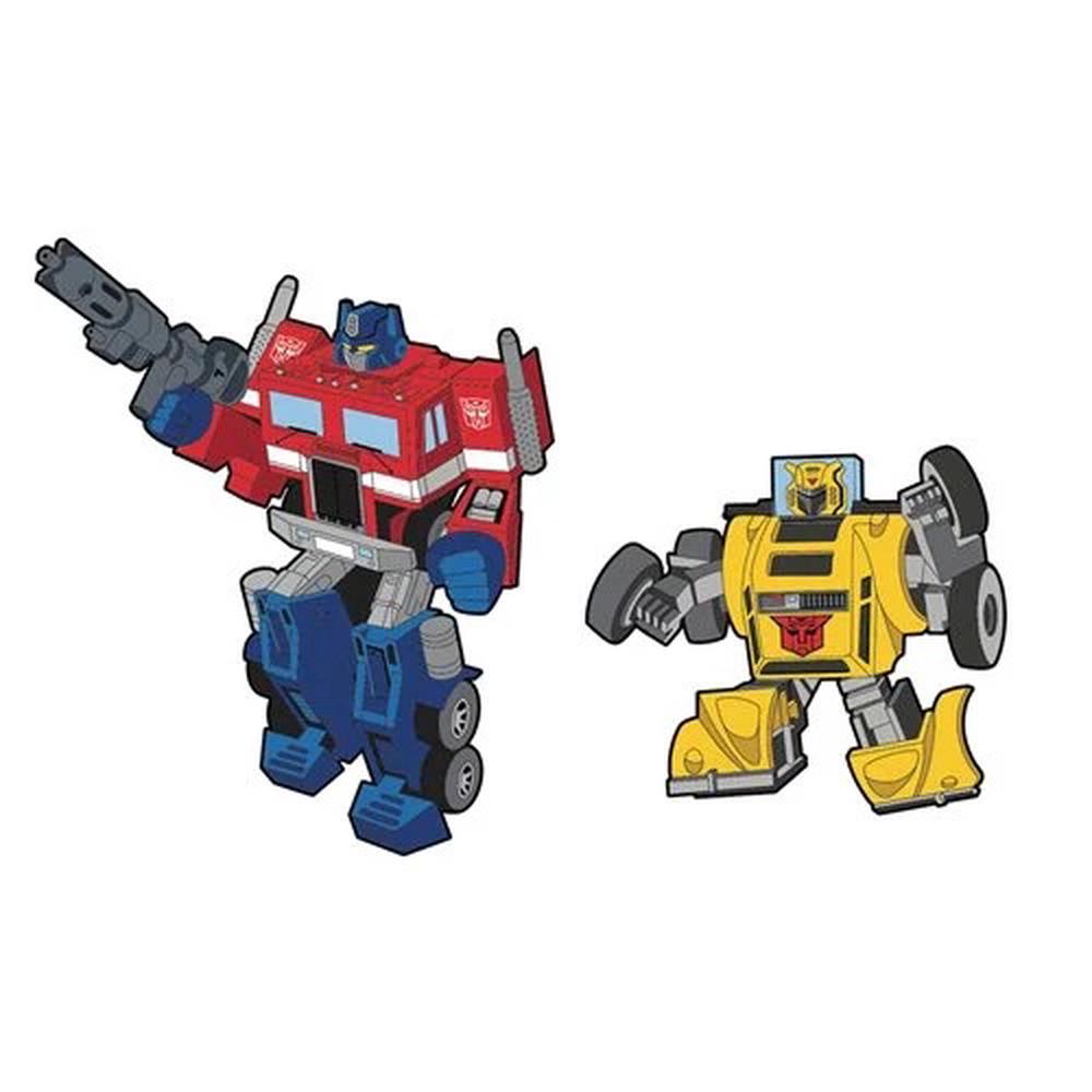 Icon Heroes Transformers - Optimus Prime & Bumblebee Retro Pin, Set of ...