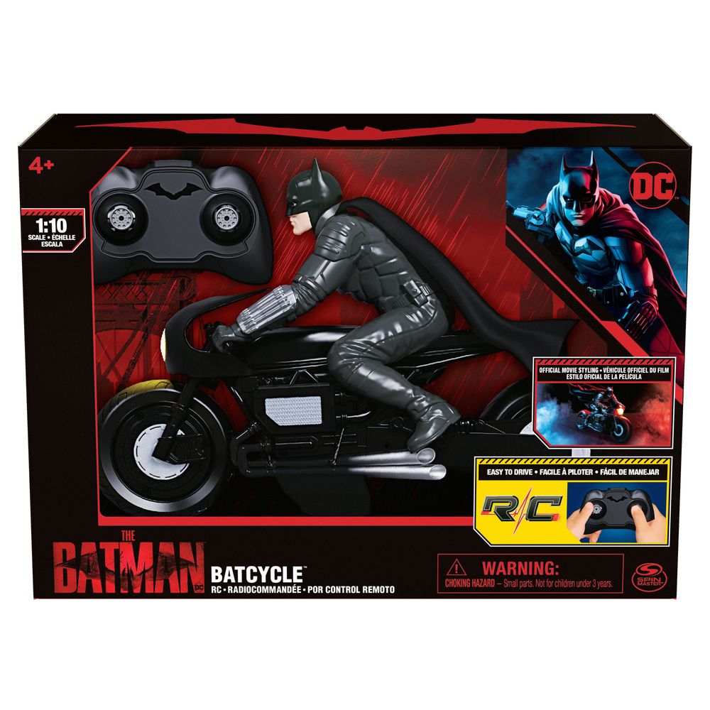 Spin Master The Batman: Batman Batcycle Radio Control with Batman Rider ...