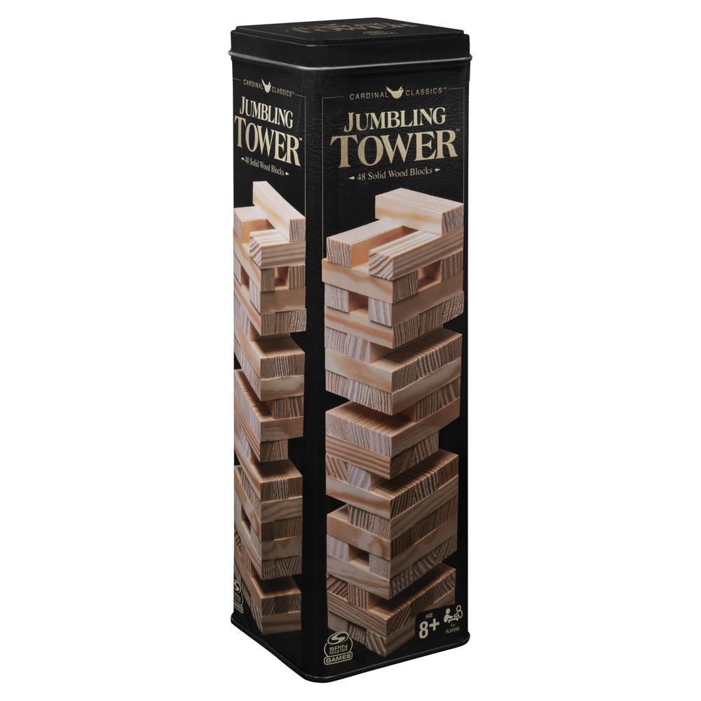 SpinMaster Classic 48pce Wooden Tumbling Tower in Tin | Buy online at ...