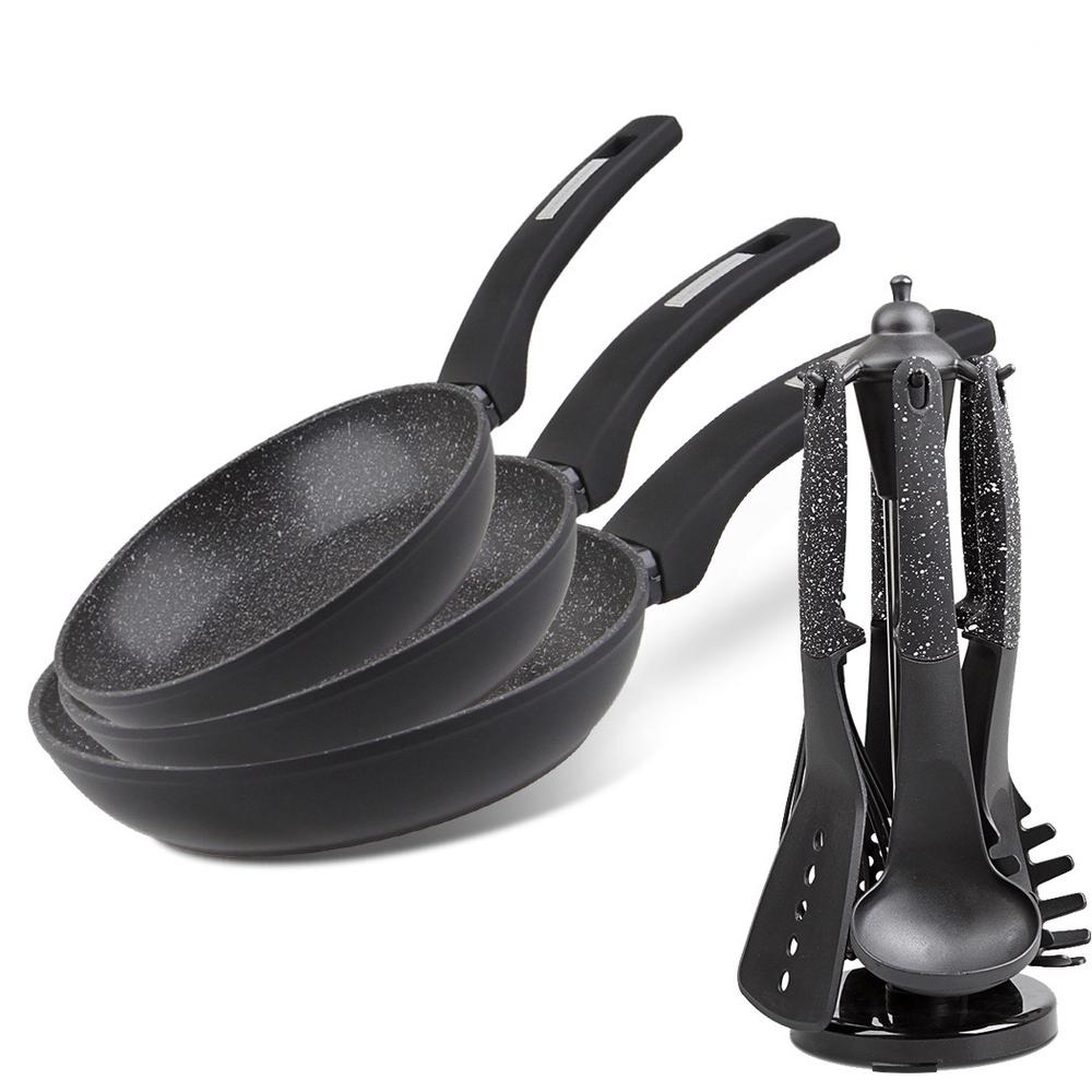 CS Kochsysteme Marburg Non Stick Marble Stone Coating Cookware Set with ...