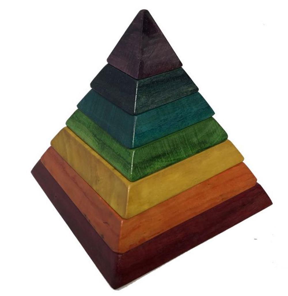 In-Wood Wooden Rainbow Chakra Pyramid | Buy online at The Nile