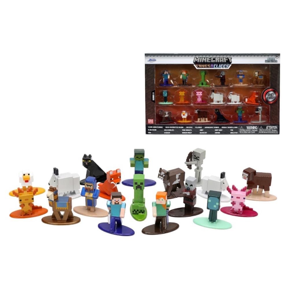Jada Toys Minecraft - Caves and Cliffs Nano Metal Figure, 18 Pack Set 2 ...