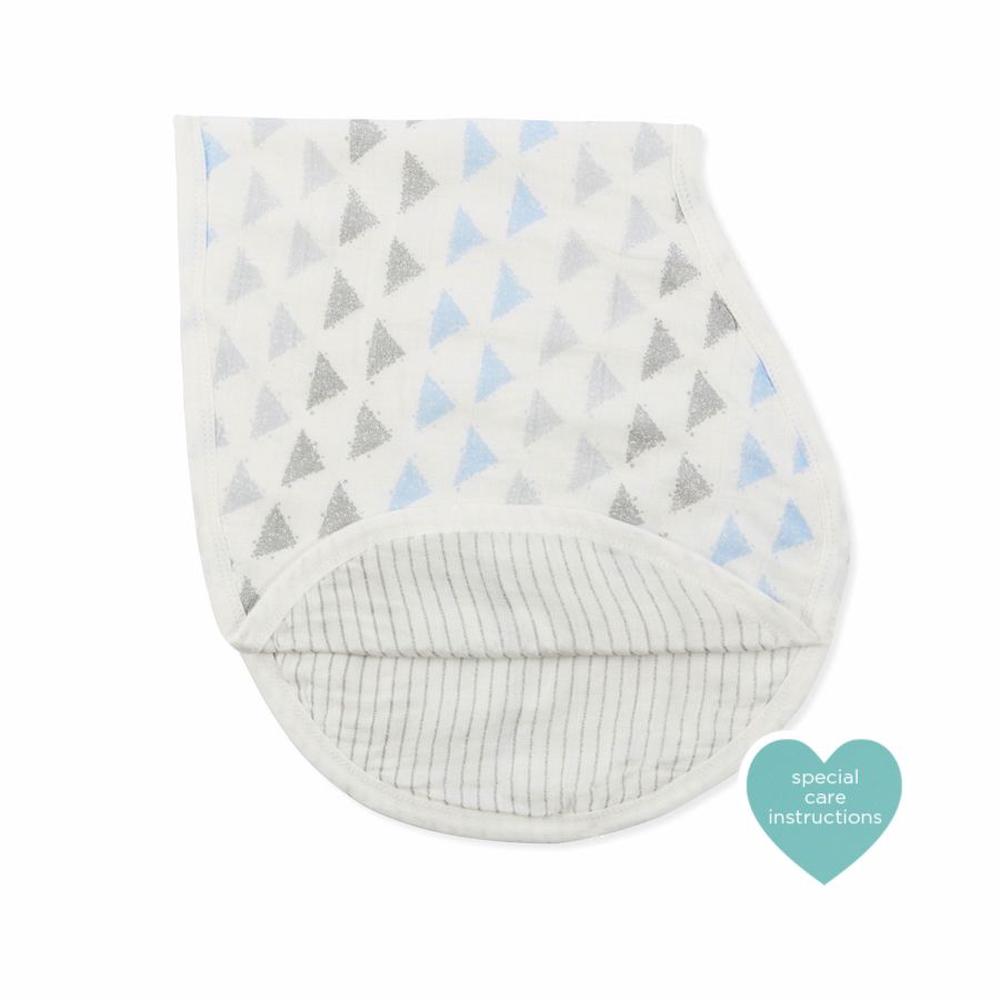 aden + anais Silky Soft Burpy Bib (Metallic Blue Birch) | Buy online at ...