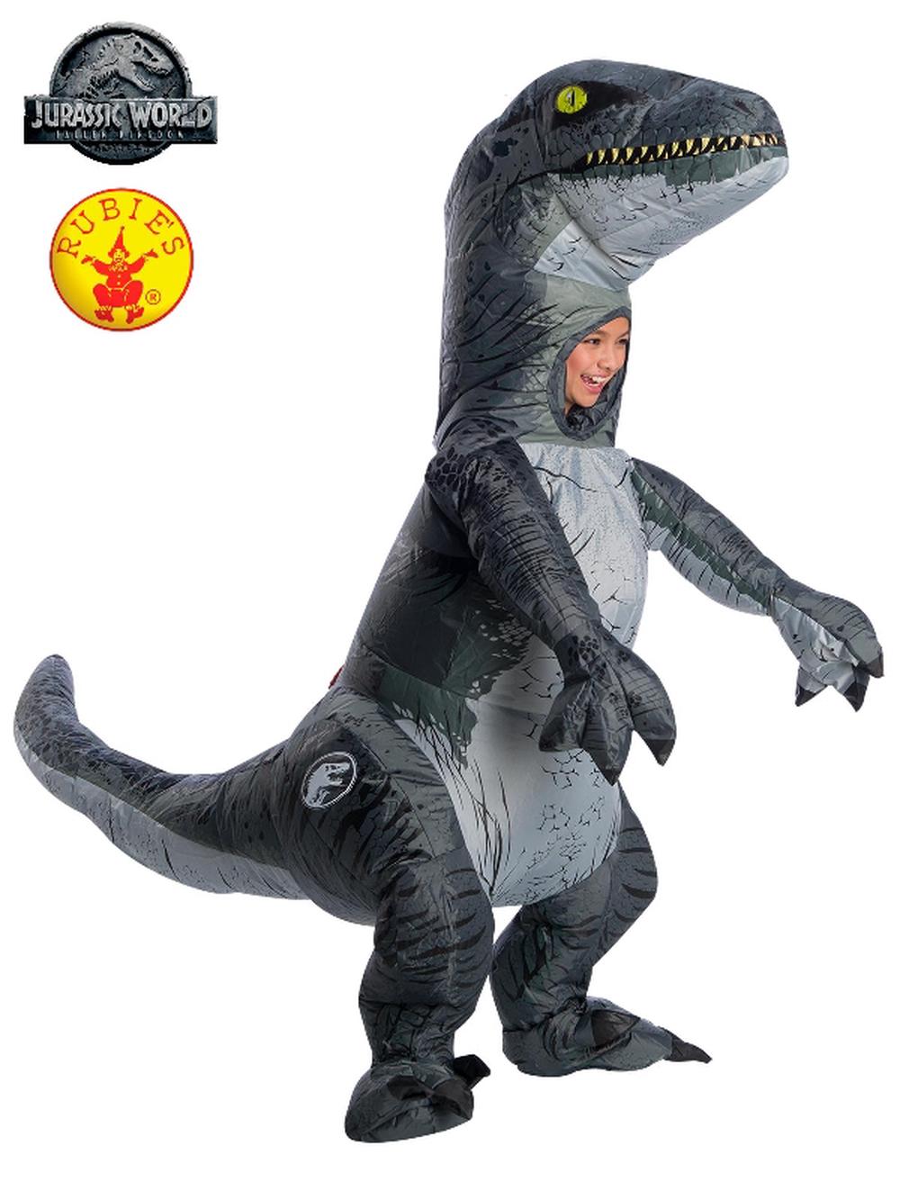Rubies Velociraptor Blue Inflatable Costume - 5-7 Years | Buy online at ...