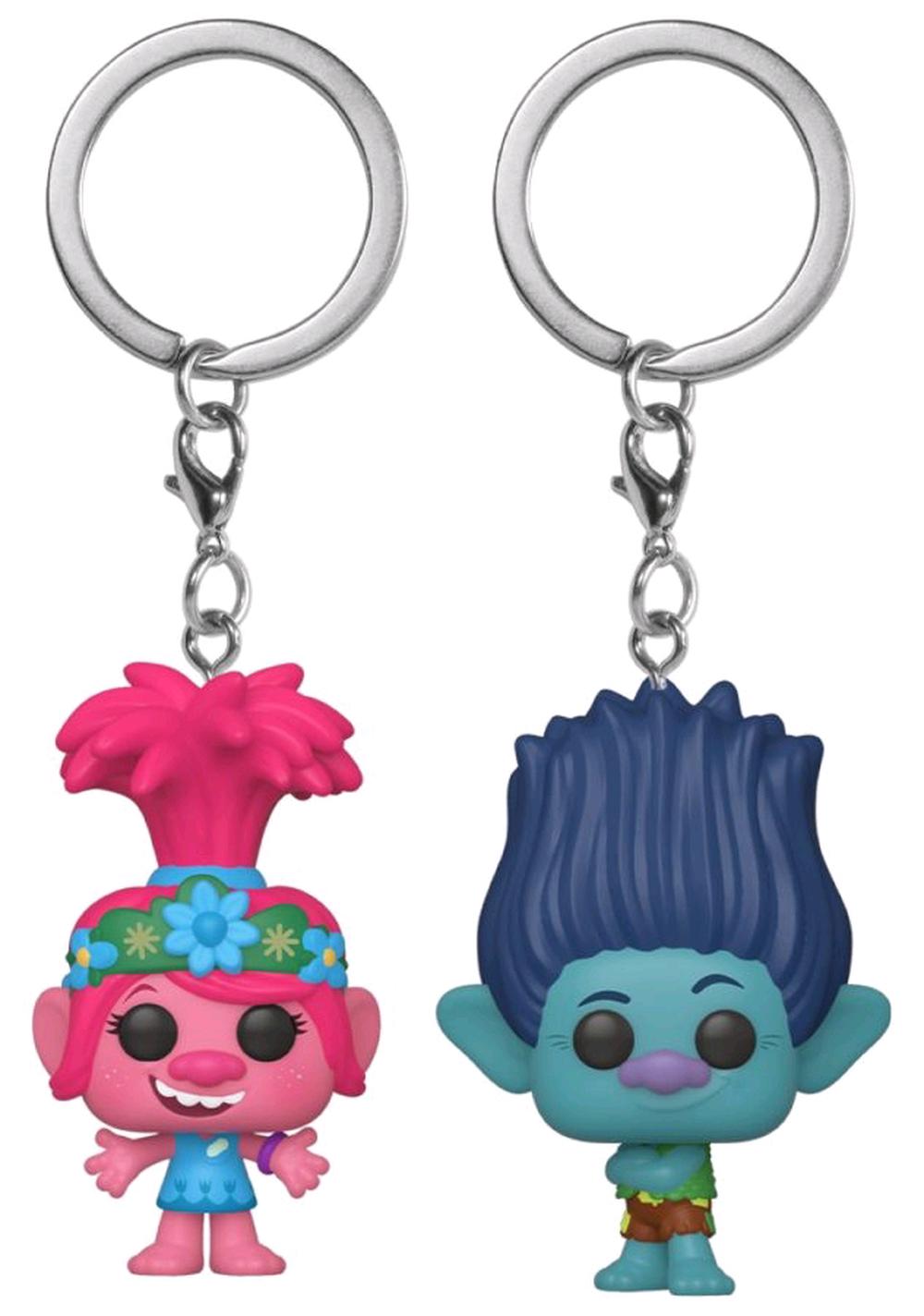 FunKo Trolls World Tour - Poppy & Branch Pocket Pop! Keychain, 2 Pack ...