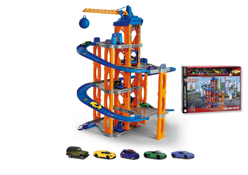 Majorette Motor Lift Centre + 5 Cars Playset | Buy online at The Nile
