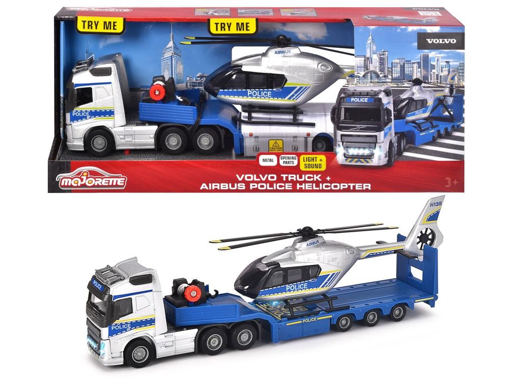 Majorette Volvo FH16 Truck + Police Helicopter | Buy online at The Nile